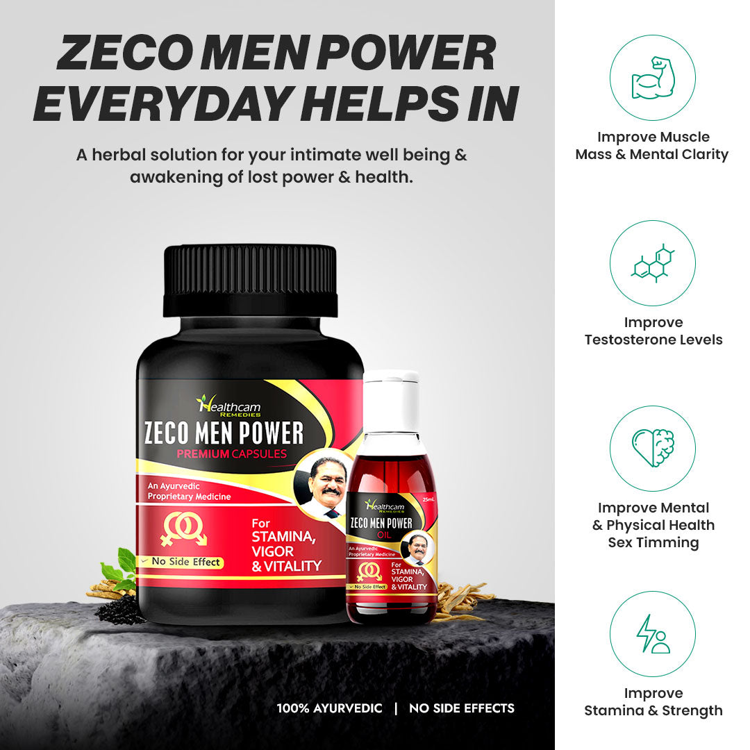 Enhance Men's Vitality Naturally: Zeco Men Power Capsules & Oil ...