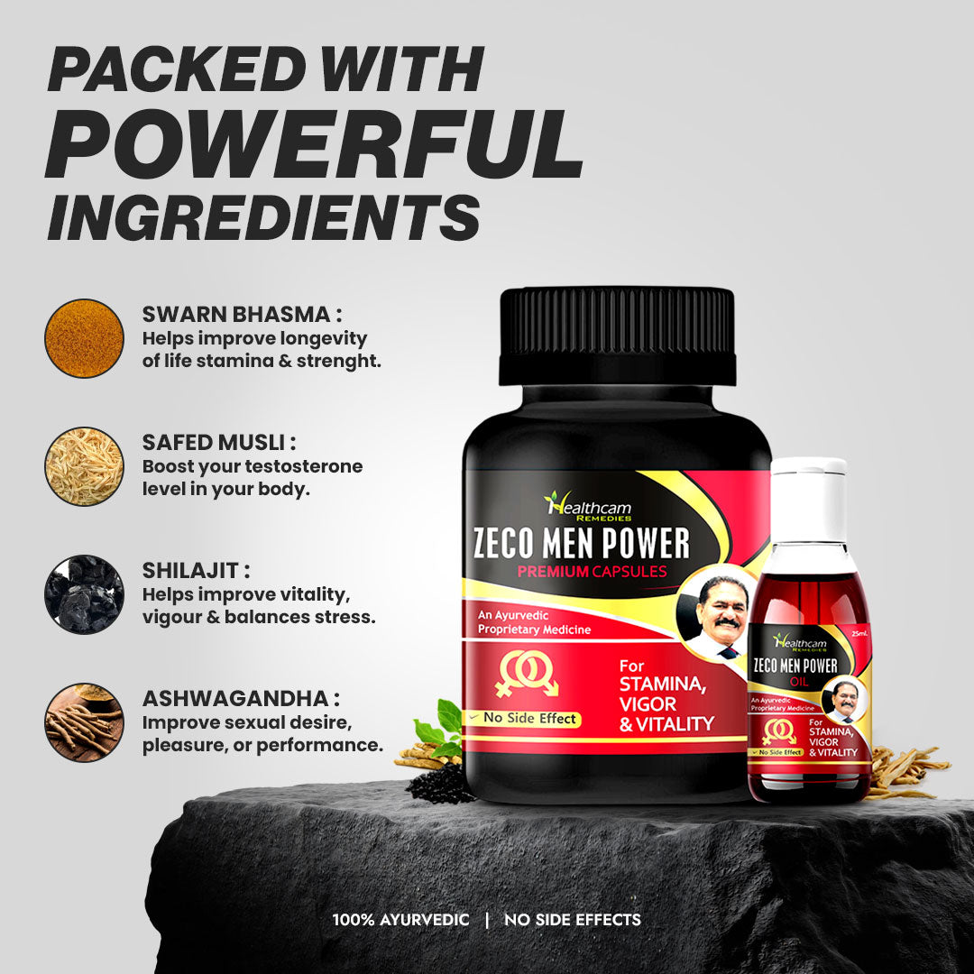 Buy Zeco Men Power capsule and oil – Healthcam Remedies – Healthcamremedies