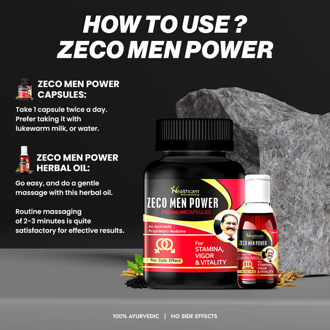 Enhance Men's Vitality Naturally: Zeco Men Power Capsules & Oil ...
