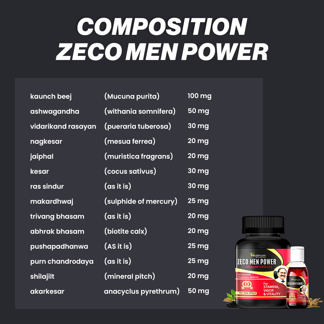 Enhance Men's Vitality Naturally: Zeco Men Power Capsules & Oil ...